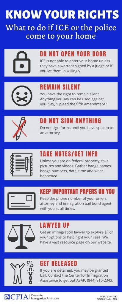 Know Your Rights - What to do if ICE or Police Come to Your Home - Center for Immigration Assistance